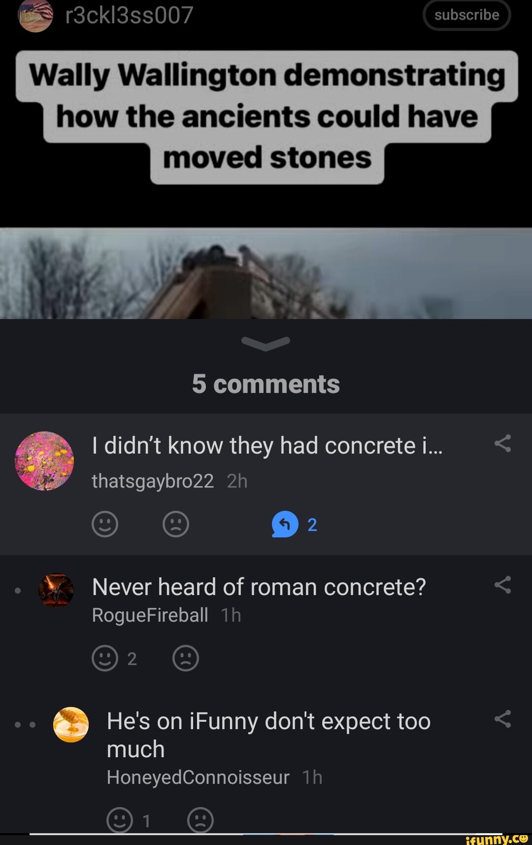 SS subscribe Wally Wallington demonstrating how the ancients could have ...