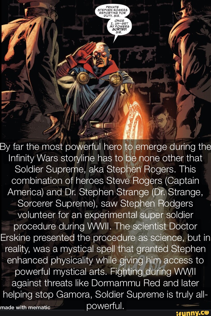 AS By far the most powerful hero to emerge during the Infinity Wars ...