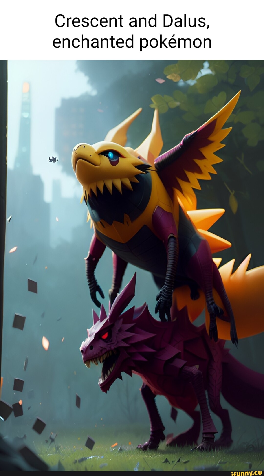 Crescent and Dalus, enchanted pokemon - iFunny