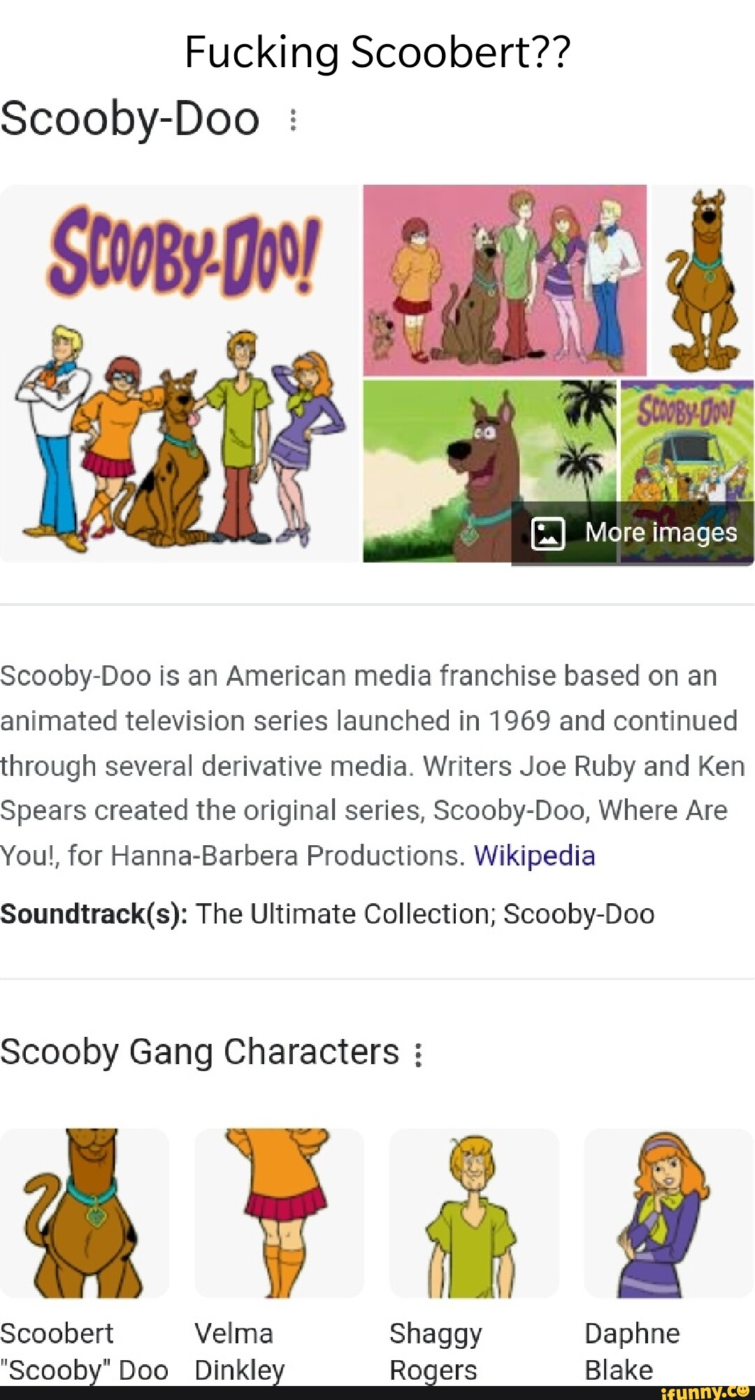 Fucking Scoobert?? Scooby-Doo More images I Scooby-Doo is an American ...
