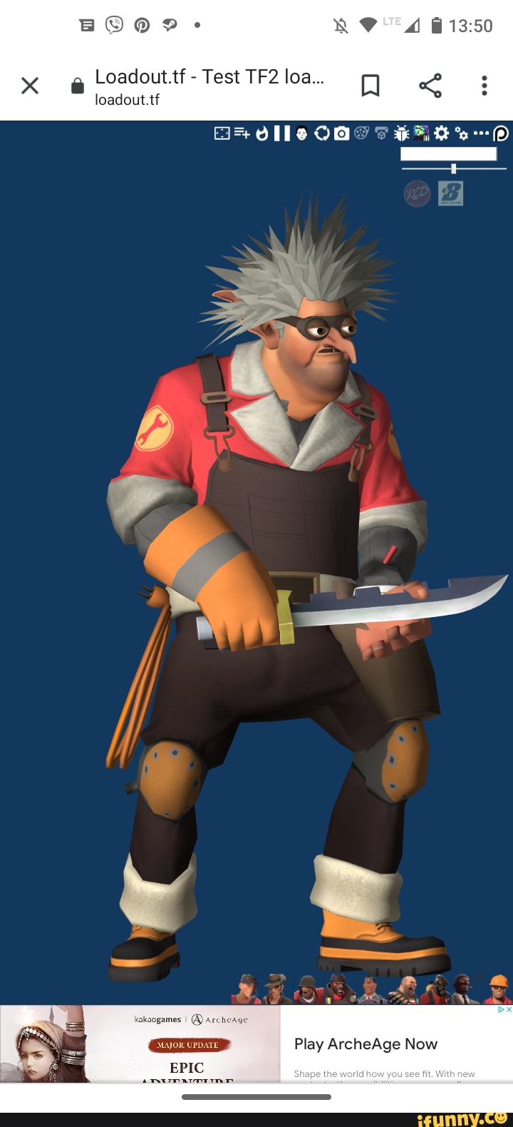 Loadout.ttf - Test lea... loacout.tf ES, Play ArcheAge PIC Shoge the ...