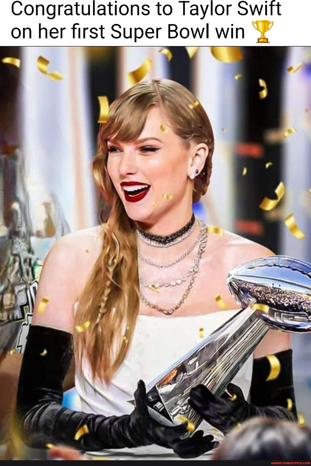 Congratulations to Taylor Swift on her first Super Bowl win - America’s best pics and videos