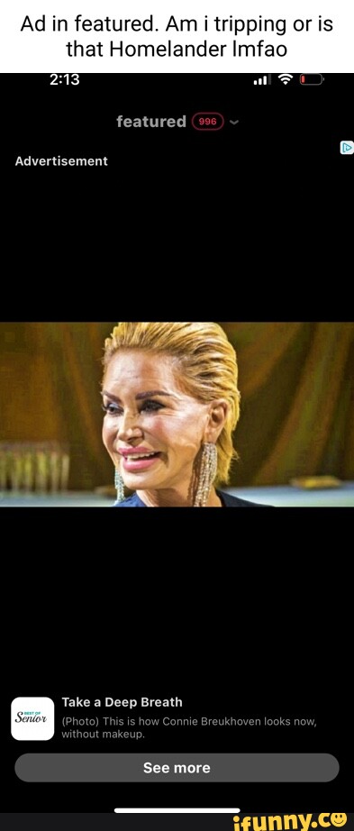 Ad in featured. Am i tripping or is that Homelander Imfao featured ...