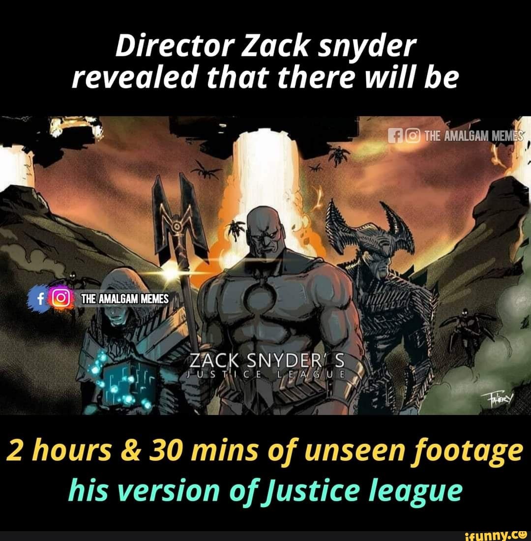 Director Zack snyder revealed that there will be THE AMALGAM MEMES ZACK ...