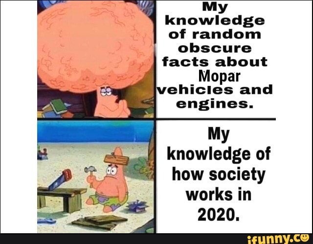 My knowledge of random obscure facts about knowledge of how society ...