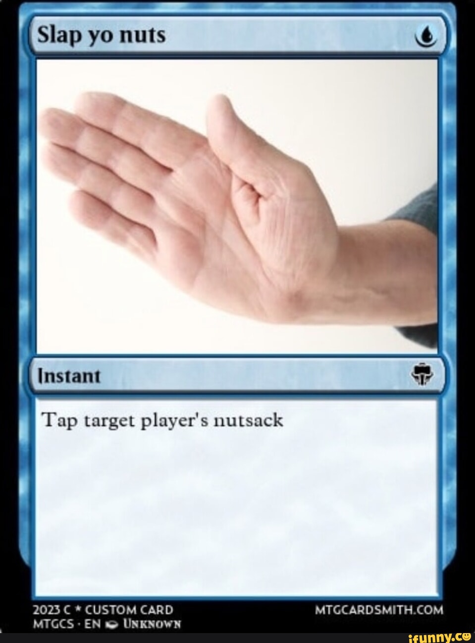 Slap yo nuts Instant Tap target player's nutsack 2023 C * CUSTOM CARD ...