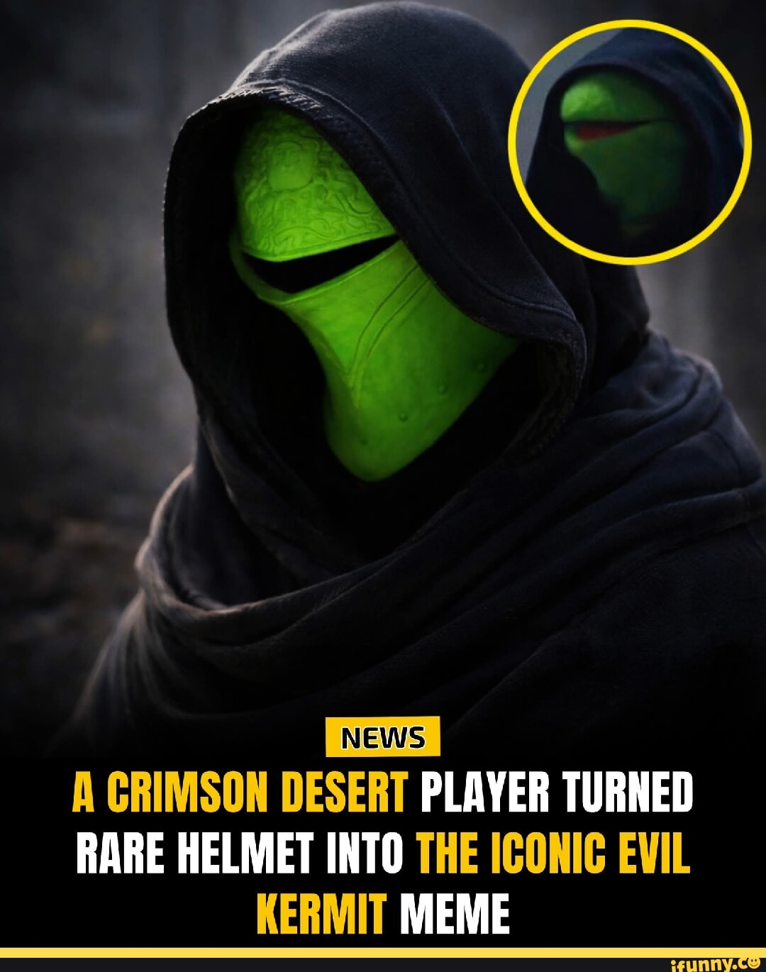 CRIMSON DESERT PLAYER TURNED RARE HELMET INTO THE ICONIC EVIL KERMIT ...