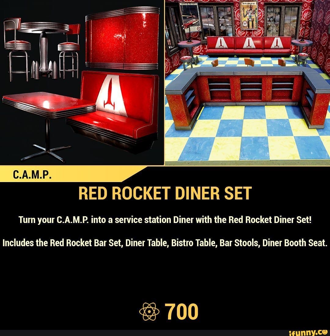 RED ROCKET DINER SET Turn your C.A.M.P. into a service station Diner ...