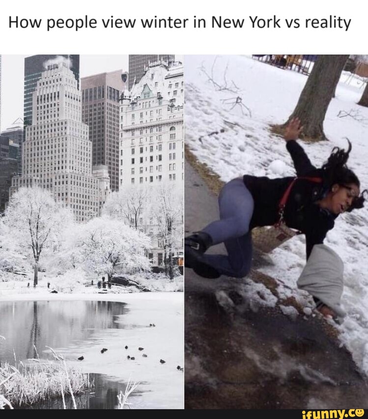 How people view winter in New York vs reality - iFunny
