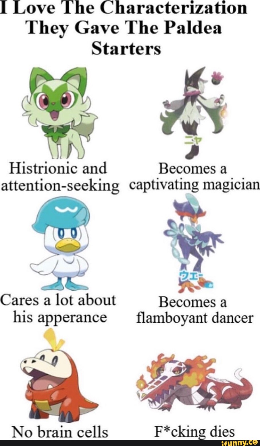 I Love [he Characterization They Gave The Paldea Starters Histrionic ...