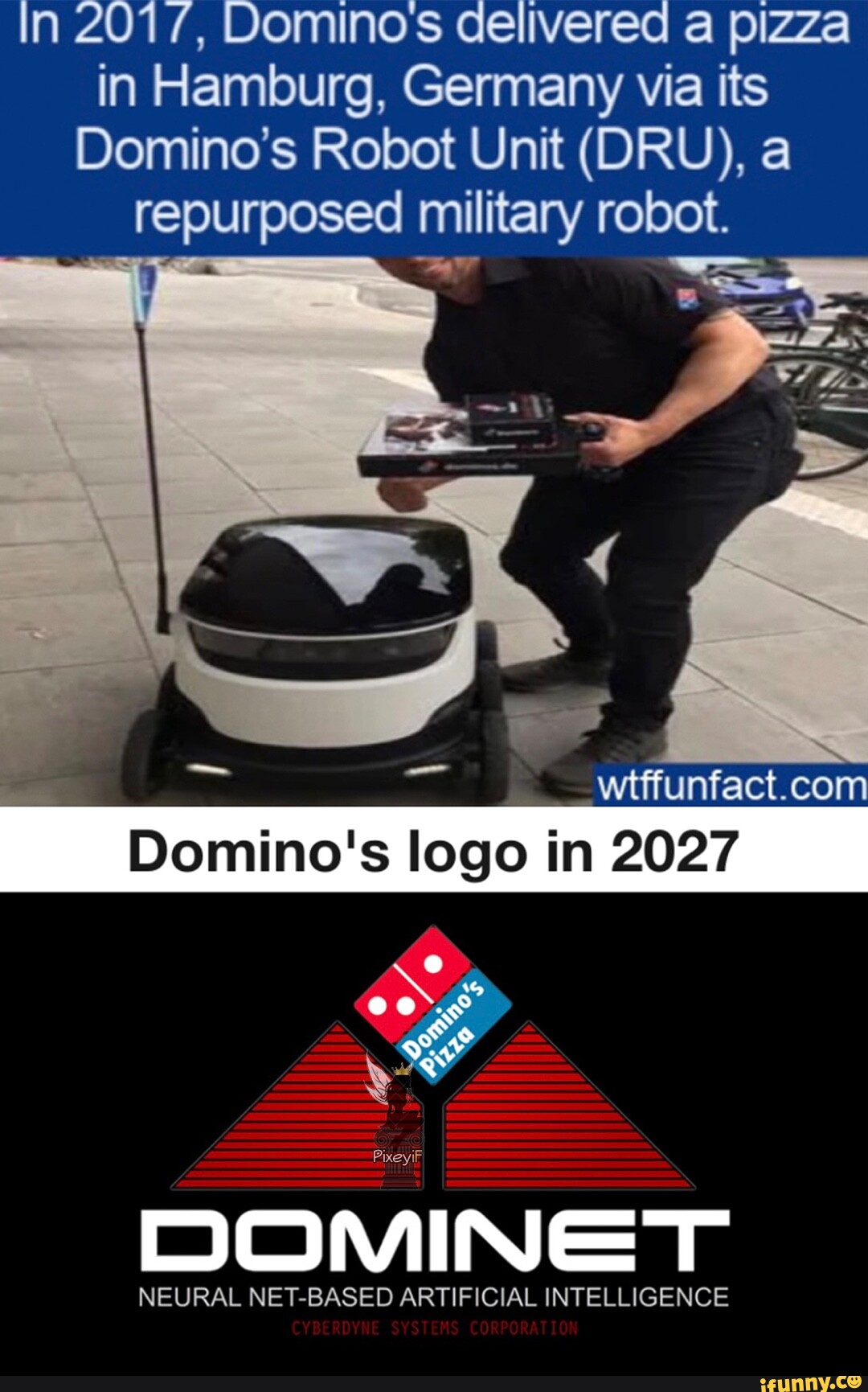 In 201/, Domino's aelivered a pizza in Hamburg, Germany via its Domino ...