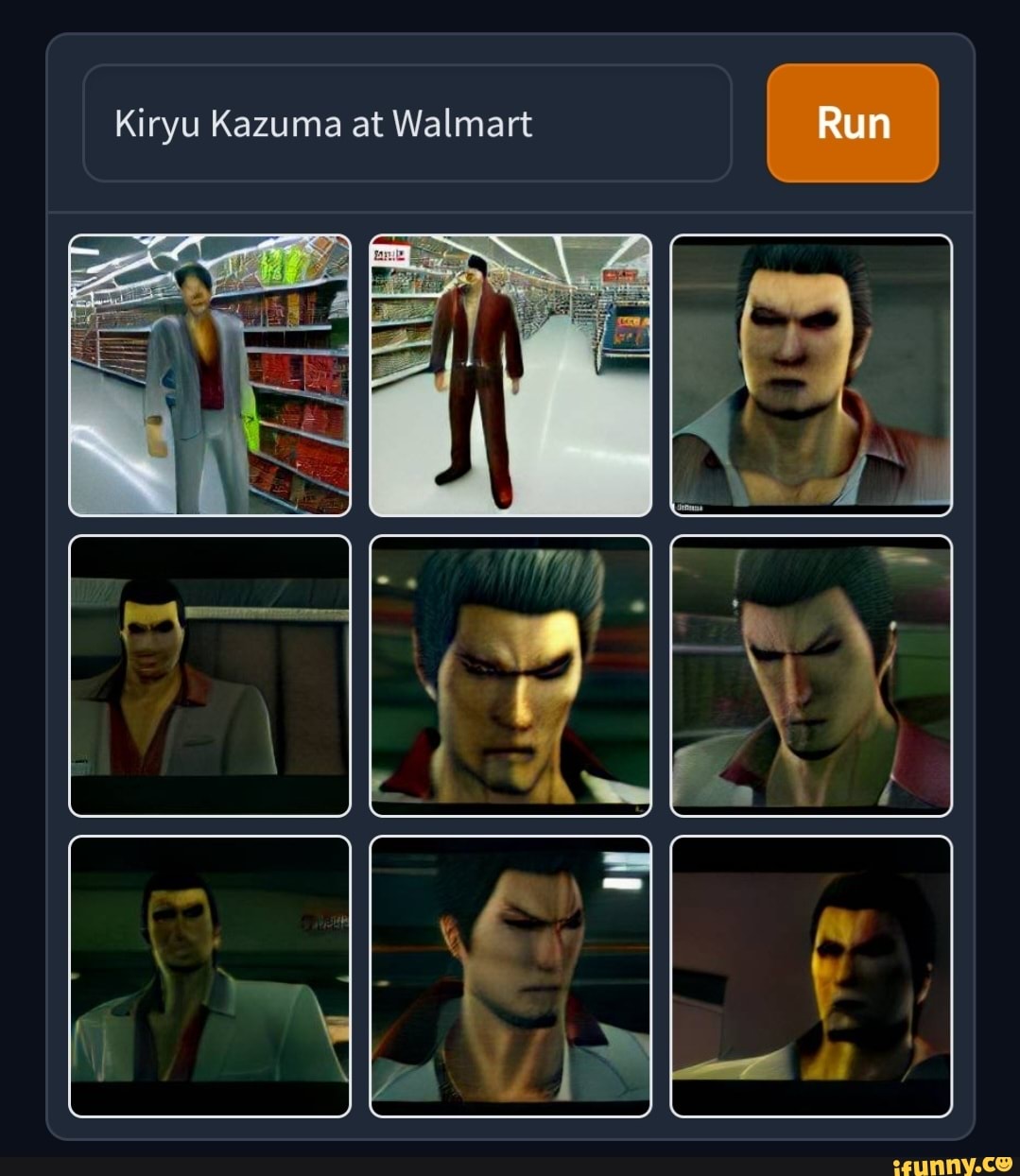 Run Kiryu Kazuma at Walmart - iFunny