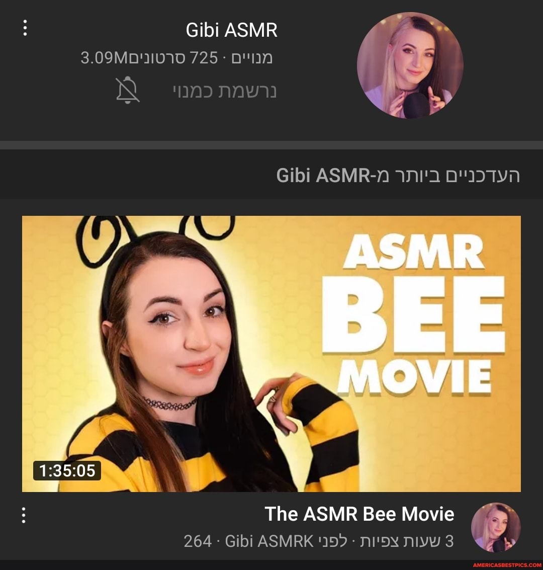 Gibi ASMR ASMR MOVIE The ASMR Bee Movie - America’s best pics and videos