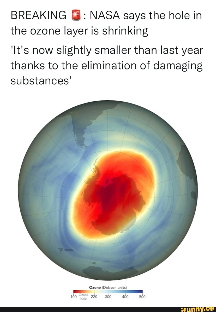 BREAKING NASA says the hole in the ozone layer is shrinking 'It's now ...