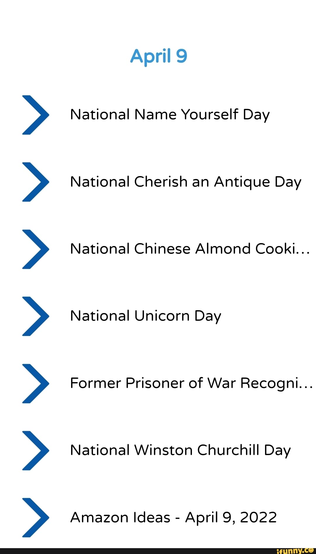 April 9 National Name Yourself Day National Cherish an Antique Day ...