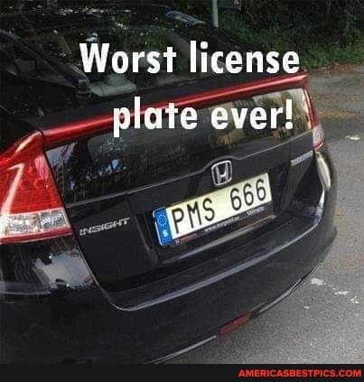 Worst license plate ever! - America’s best pics and videos