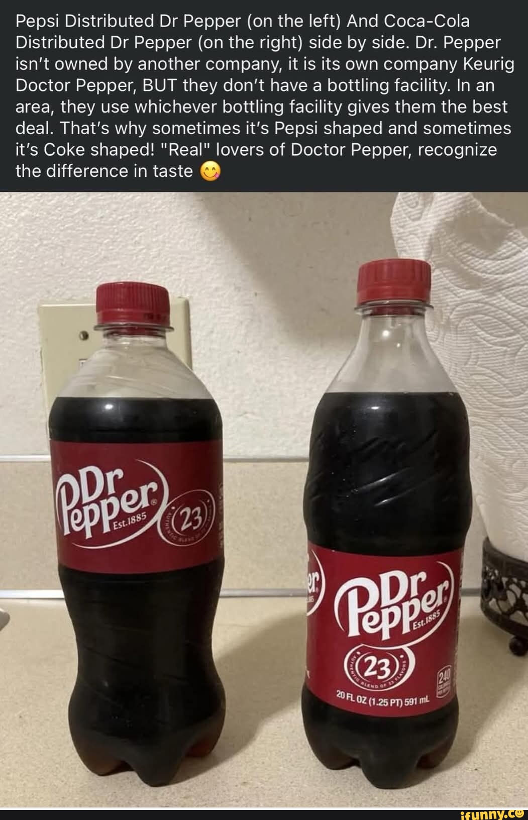 Pepsi Distributed Dr Pepper (on the left) And Coca-Cola Distributed Dr ...