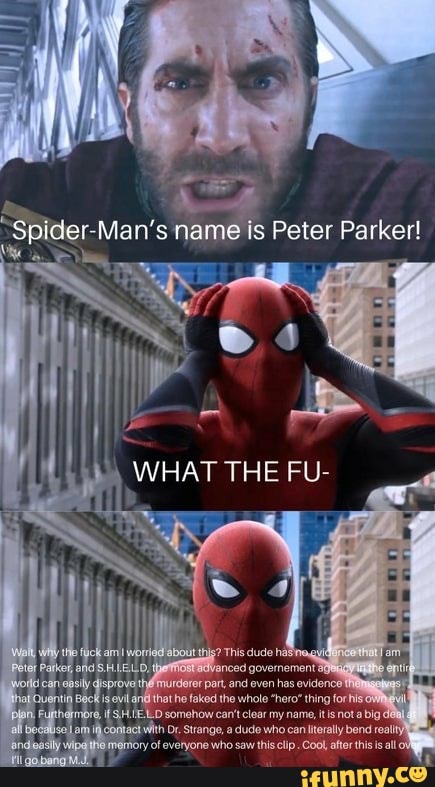 Spider-Man's name is Peter Parker! - iFunny