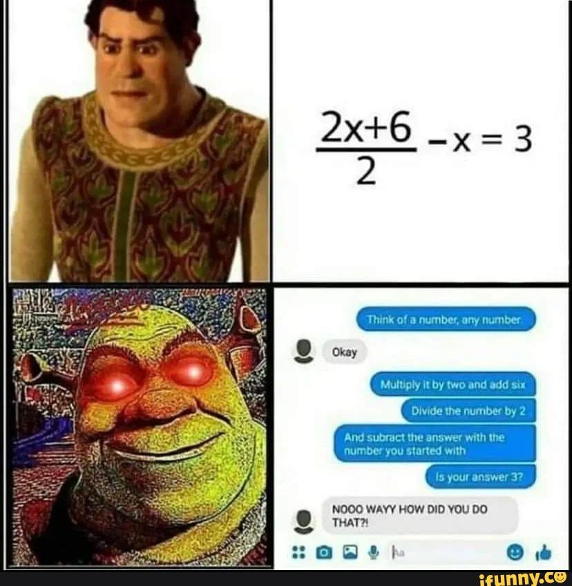 Think of a number, any number Muttiply it by two and add six Divide the ...