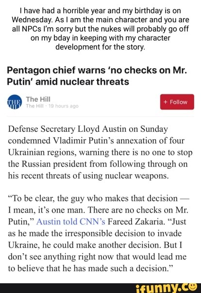 Ihave had a horrible year and my birthday is on Wednesday. As I am the ...