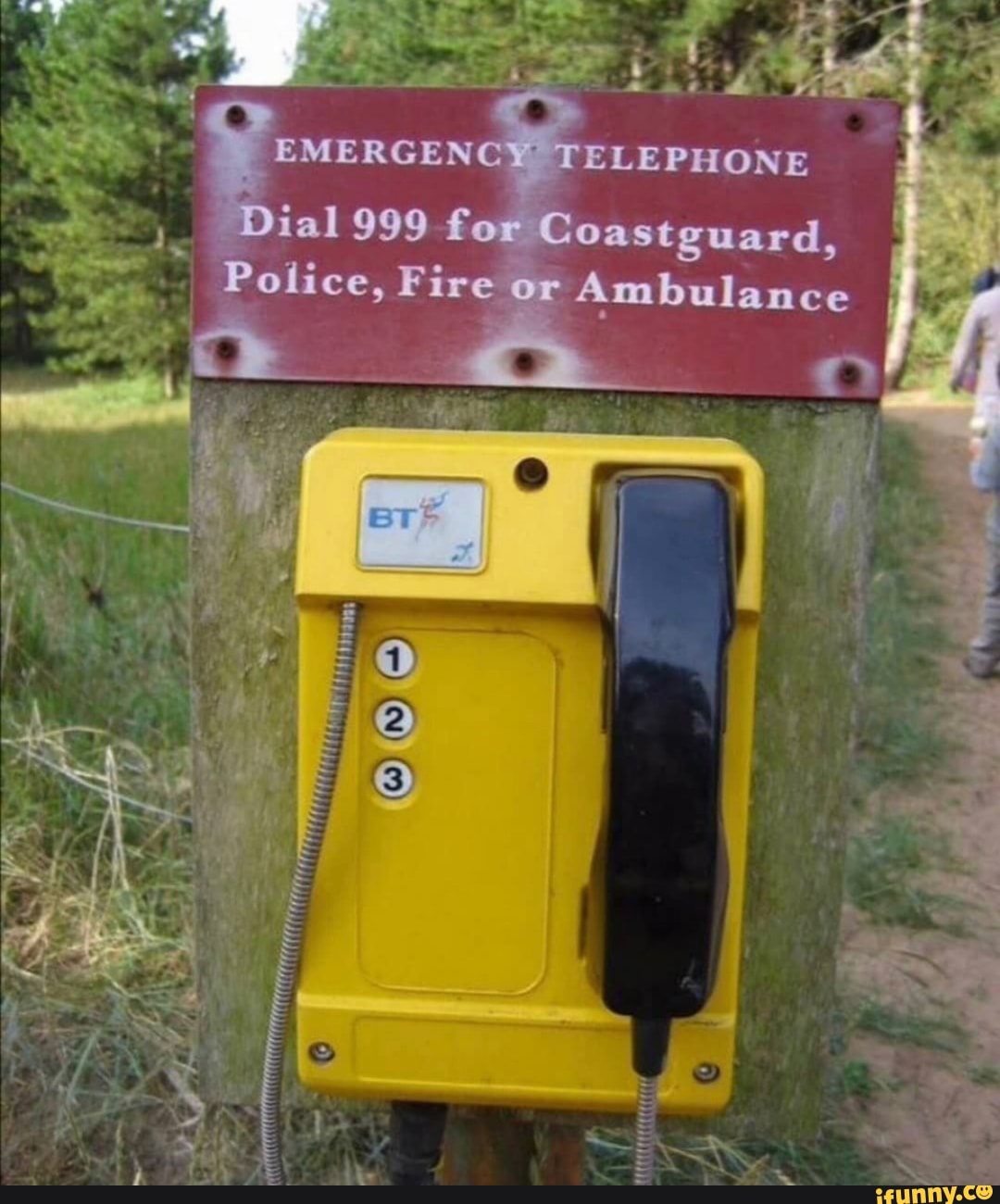 EMERGENC TELEPHONE Dial 999 fo Coastguard, Police, Fire or Ambulamce ...