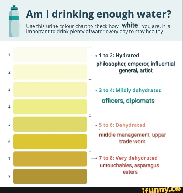 Am I drinking enough water? Use this urine colour chart to check how ...