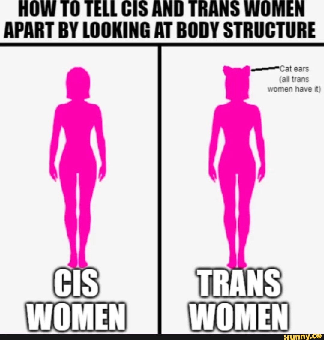 HOW TO TELL CIS AND TRANS WOMEN APART BY LOOKING AT BODY STRUCTURE - iFunny