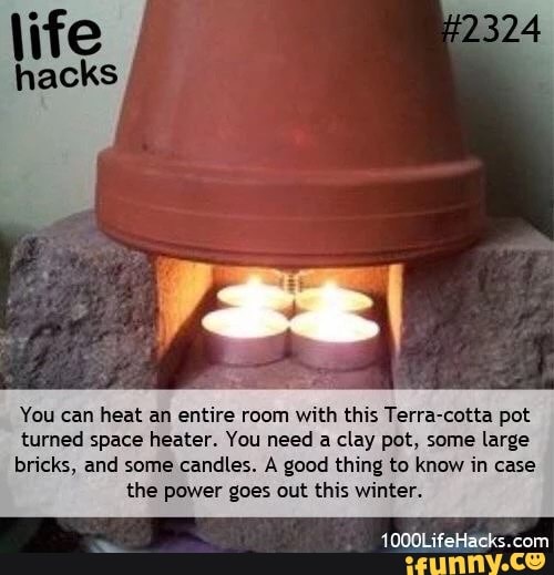 You can heat an entire room with this Terra-cotta pot turned space ...