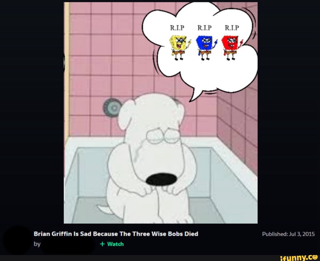 R.LP RIP Brian Griffin ls Sad Because The Three Wise Bobs Died ...