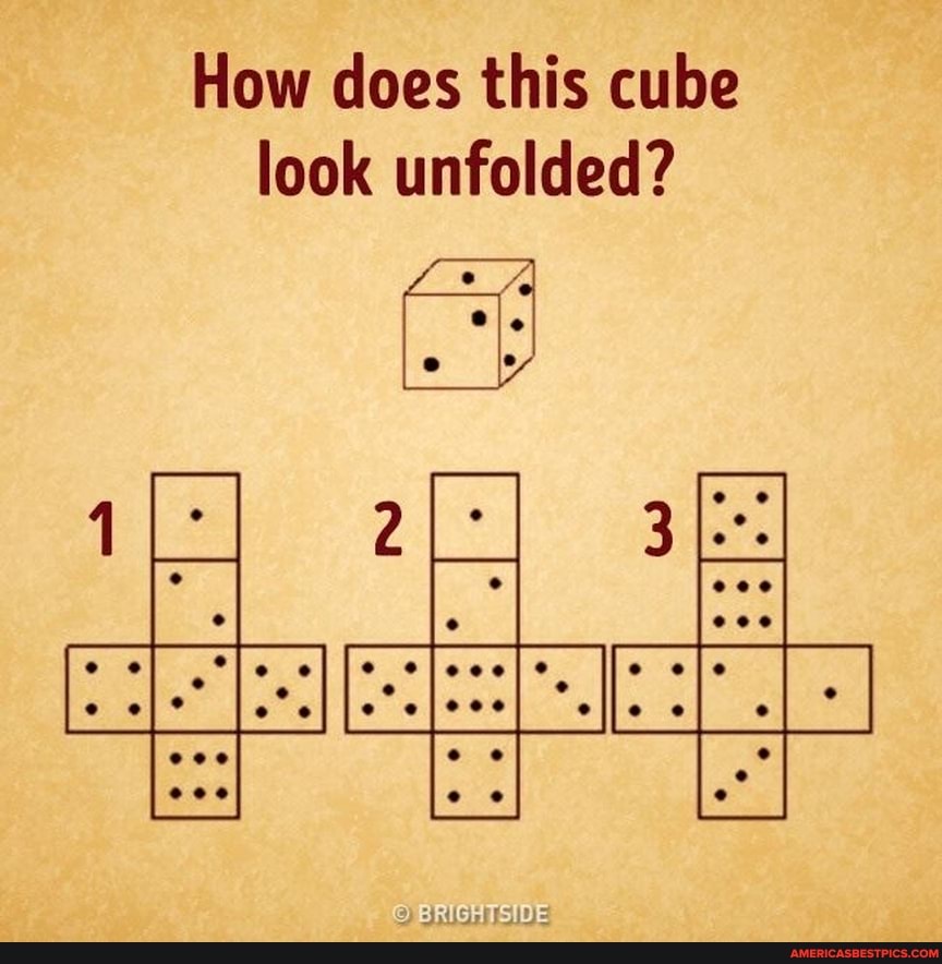 How does this cube look unfolded? - America’s best pics and videos