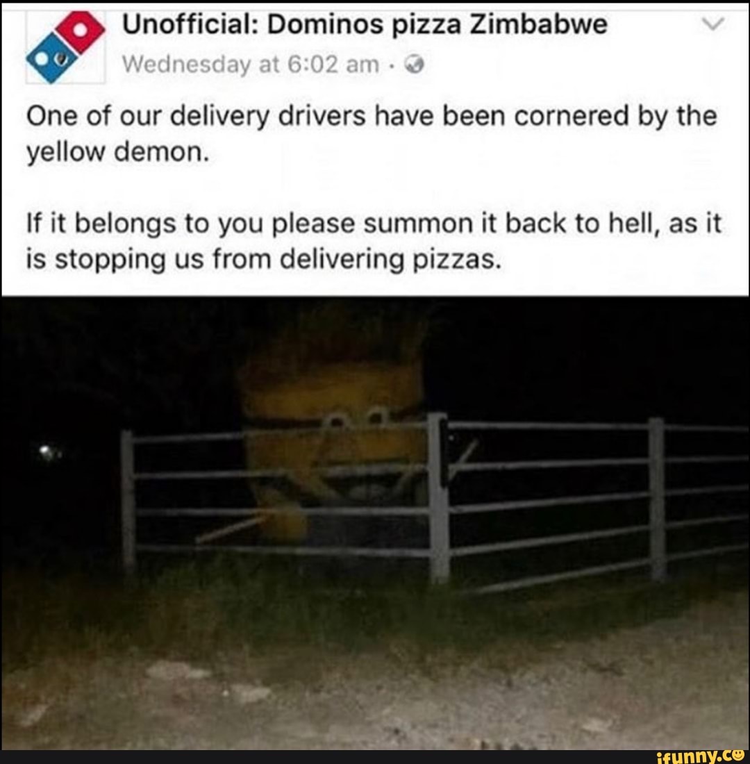 Unofficial: Dominos pizza Zimbabwe QO One of our delivery drivers have ...
