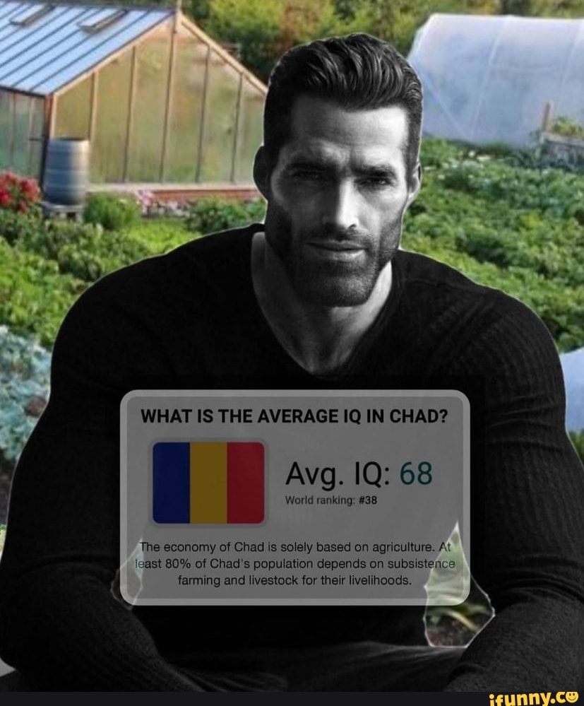 WHAT IS THE AVERAGE IQ IN CHAD? Avg. IQ: 68 World ranking: #38 The ...