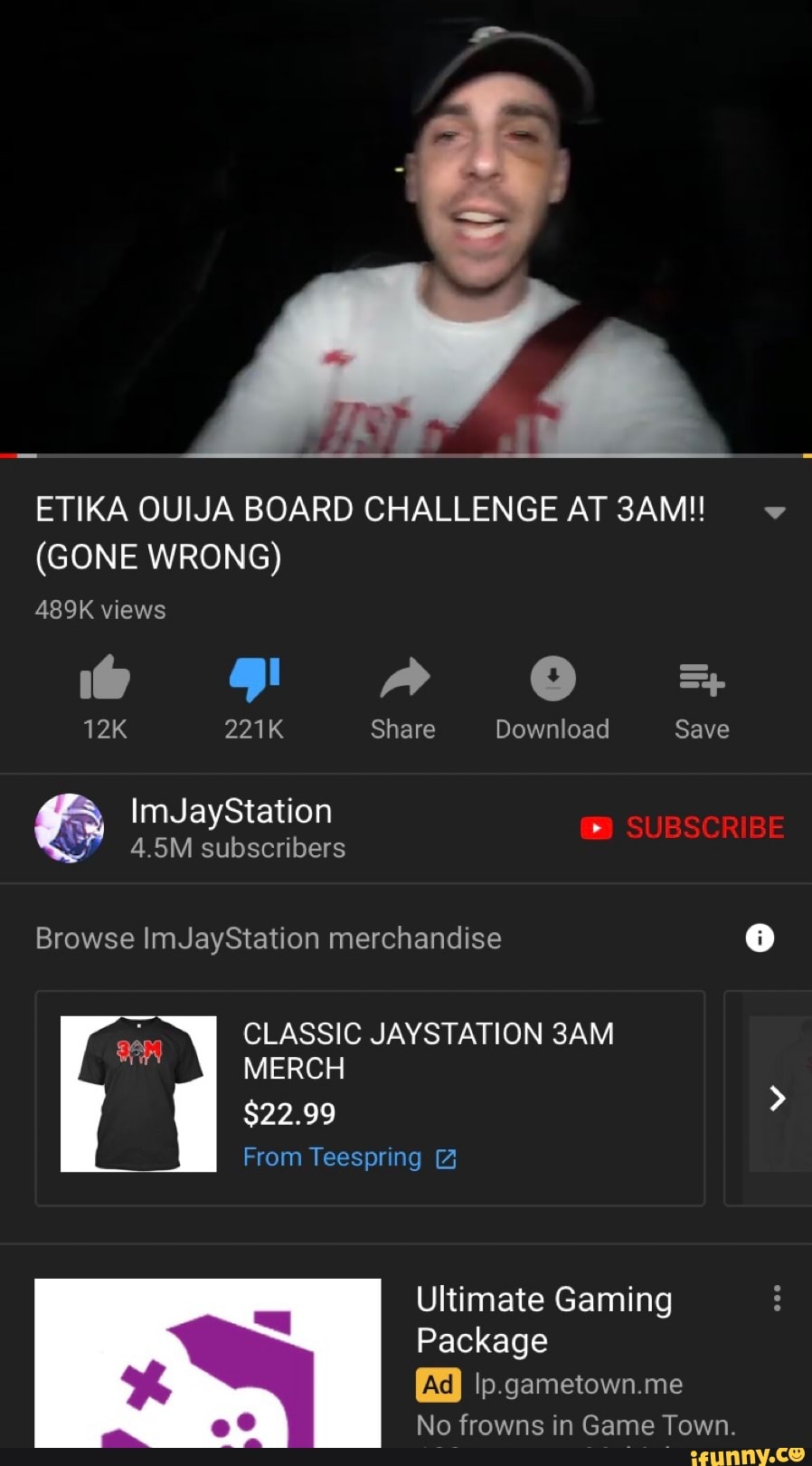 ETIKA OUIJA BOARD CHALLENGE AT BAM!! v (GONE WRONG) CLASSIC JAYSTATION ...