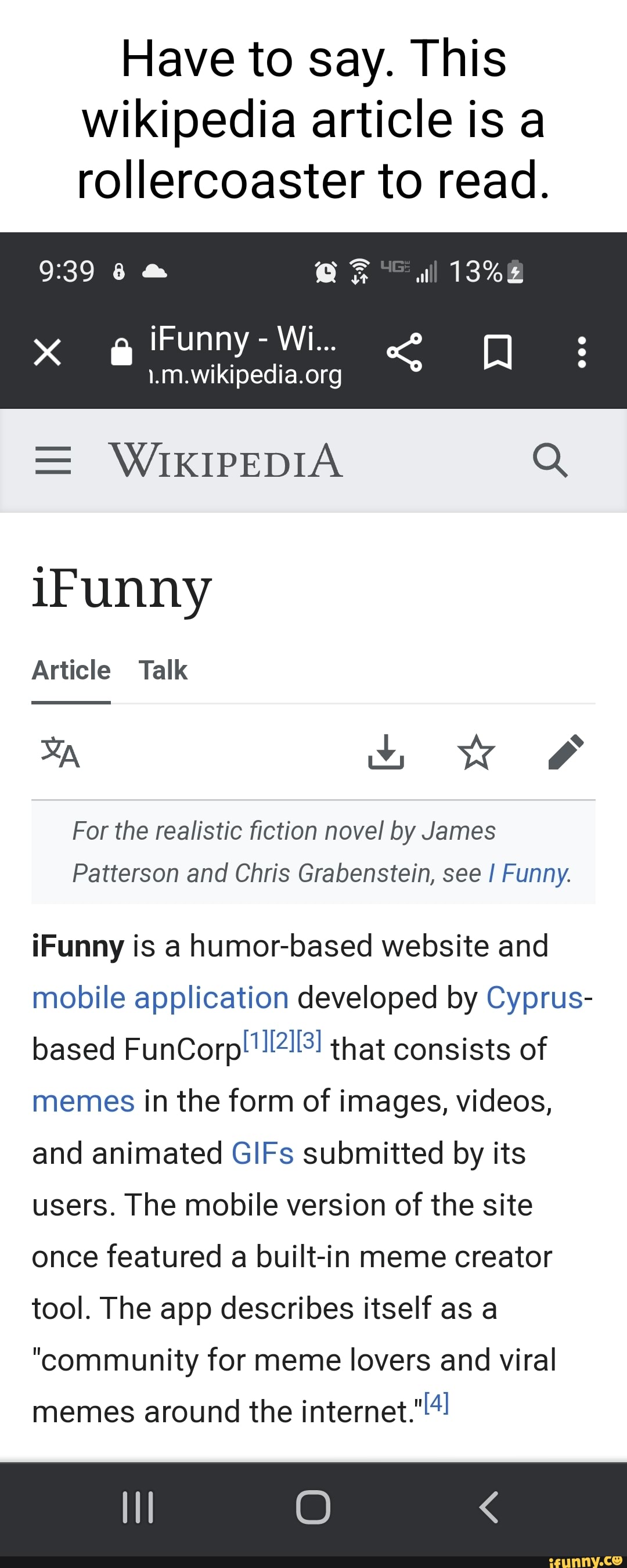Have to say. This wikipedia article is a rollercoaster to read ...