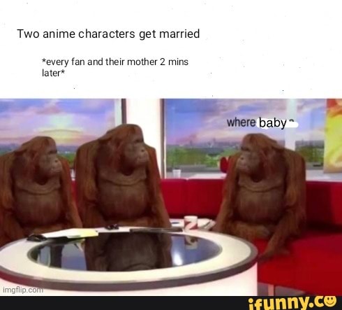 Two anime characters get married *every fan and their mother 2 mins ...