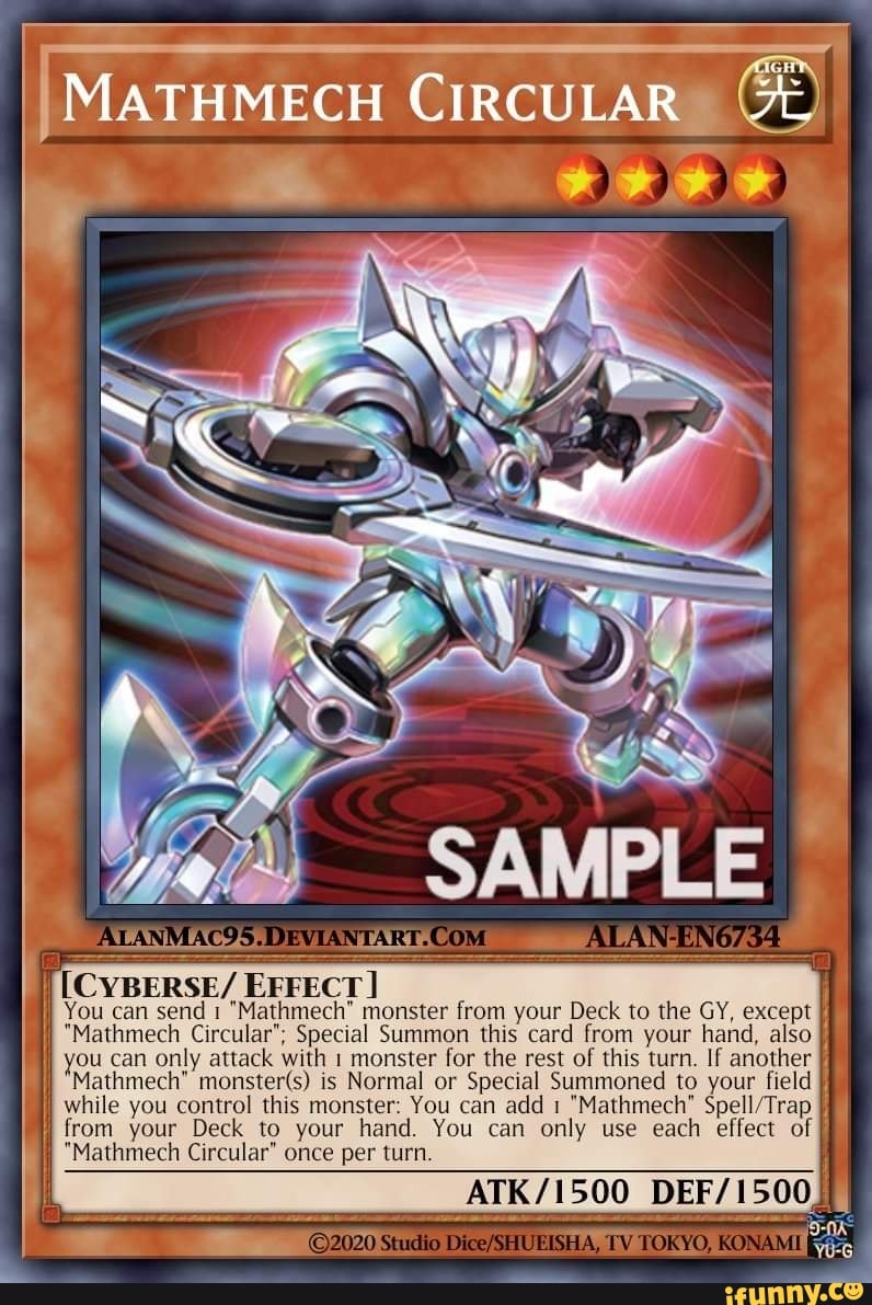 MATHMECH CIRCULAR" [CYBERSE/ EFFECT] SAMPLE You can send 1 "Mathmech ...