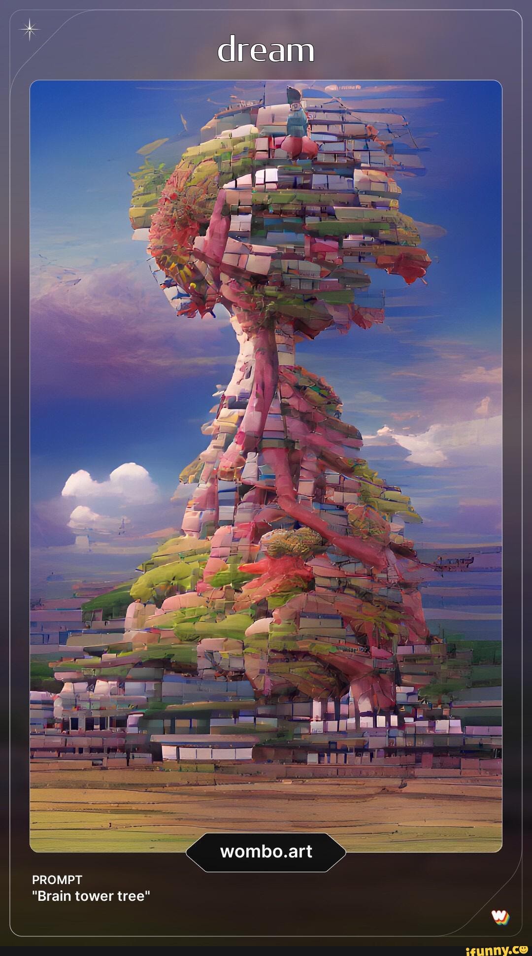 Brain Tree Tower - dream wombo.art PROMPT "Brain tower tree" - iFunny
