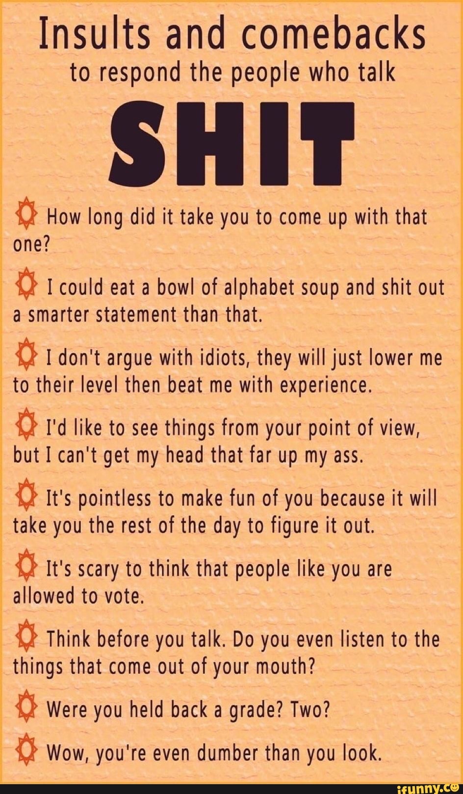 Good Comebacks To Say In An Argument