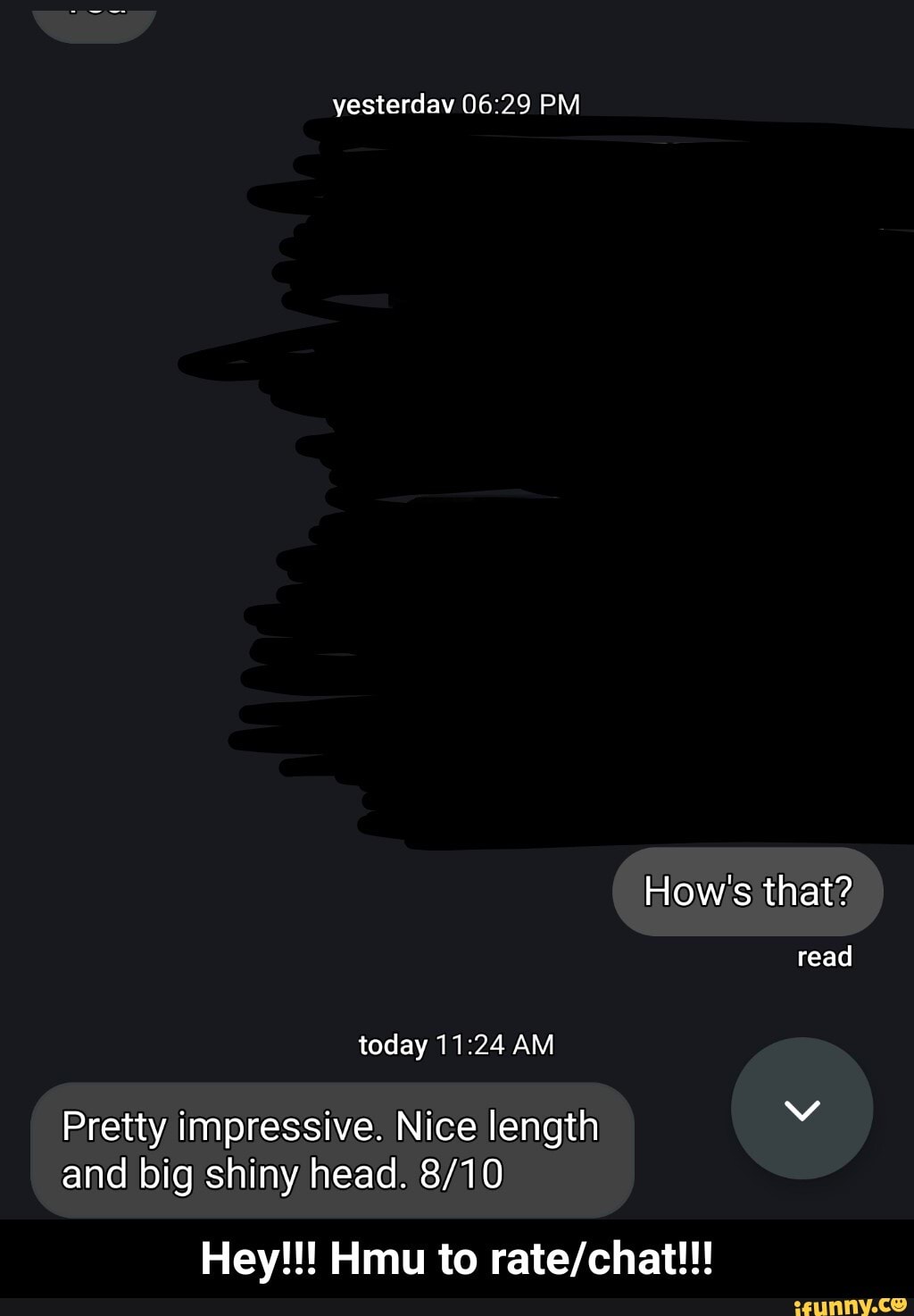 Yesterdav 06:29 PM Pretty impressive. Nice length and big shiny head. 8 ...