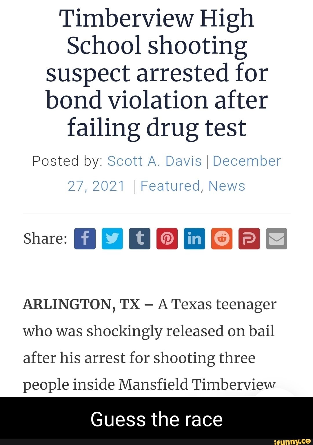 Timberview High School shooting suspect arrested for bond violation ...