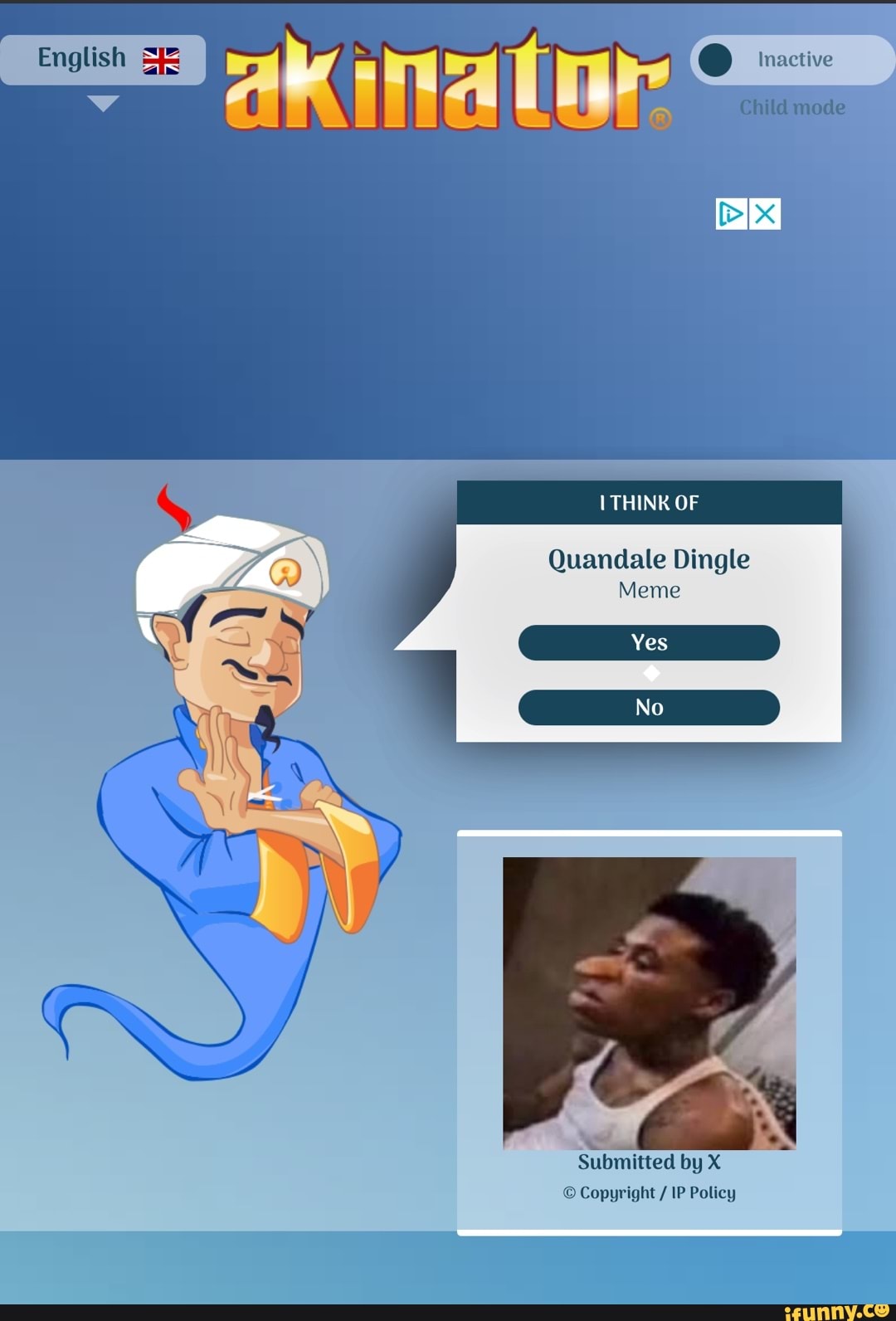 English UTHINK OF Quandale Dingle Meme Yes Submitted by X Copyright ...