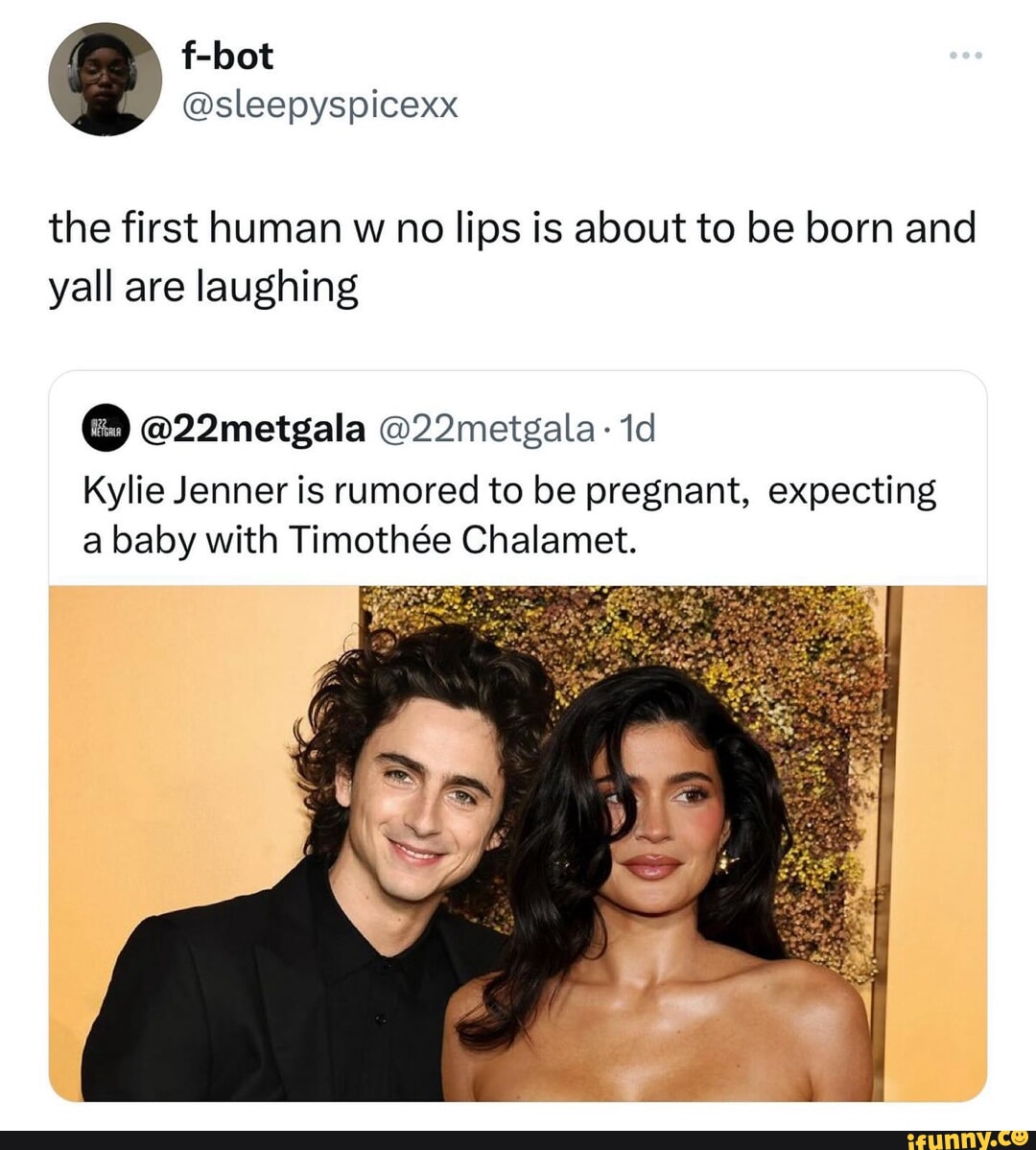 The first human w no lips is about to be born and yall are laughing I ...