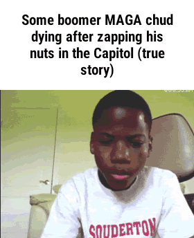 Some boomer MAGA chud dying after zapping his nuts in the Capitol (true ...