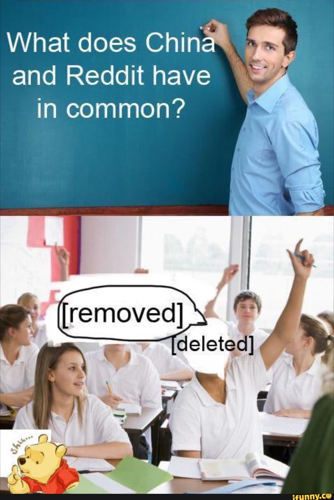 What does Chin: and Reddit have in common? ir if y - iFunny