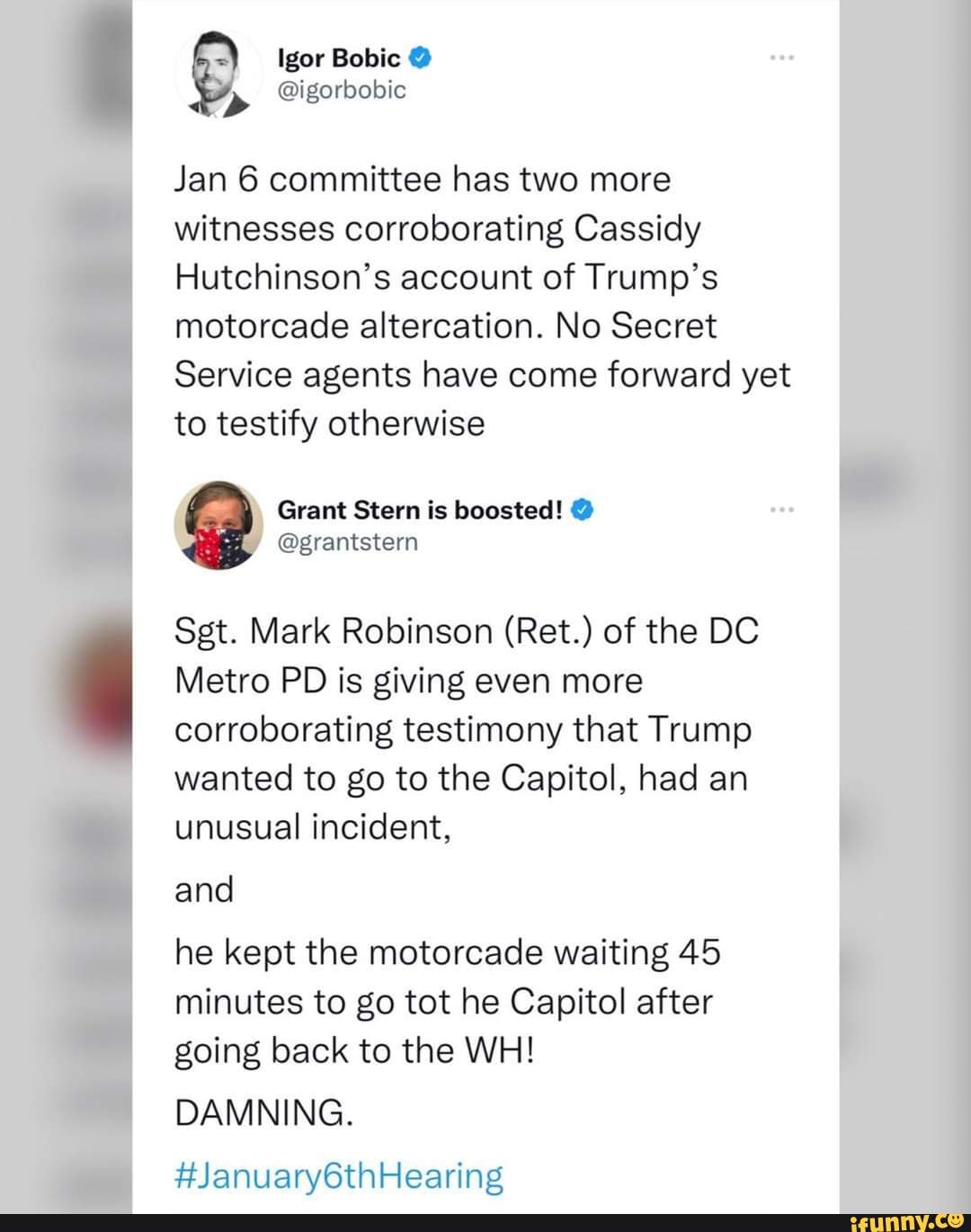 Igor Bobic Jan 6 committee has two more witnesses corroborating Cassidy Hutchinson's account of ...