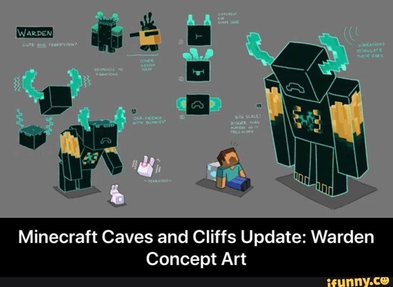 Minecraft Caves and Cliffs Update: Warden Concept Art - Minecraft Caves ...