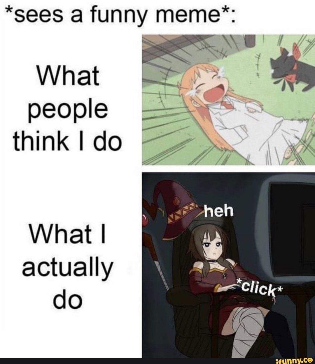 *sees a funny meme": What people think I do What I actually do hen - iFunny