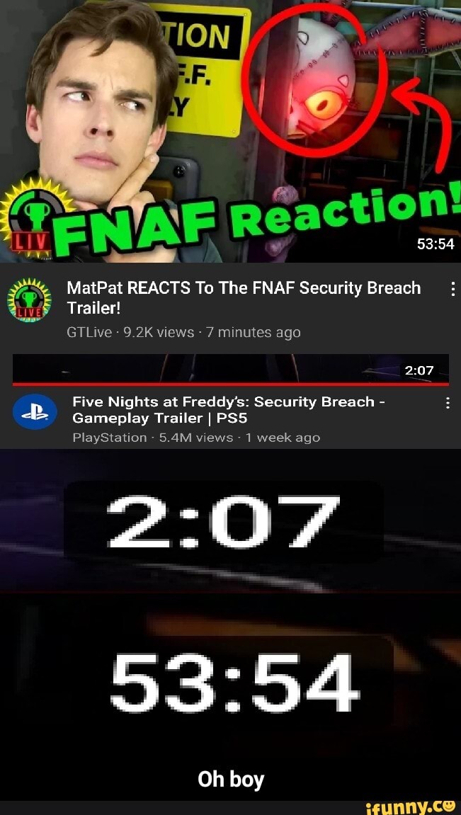 MatPat REACTS To The FNAF Security Breach Trailer! GTLive - 9.2K views ...