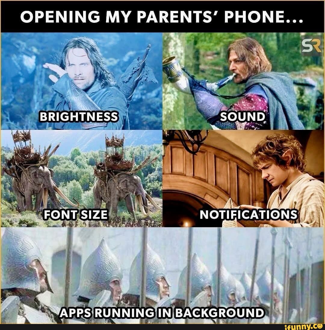 OPENING MY PARENTS' PHONE... BRIGHTNESS SOUND FONT SIZE NOTIFICATIONS ...