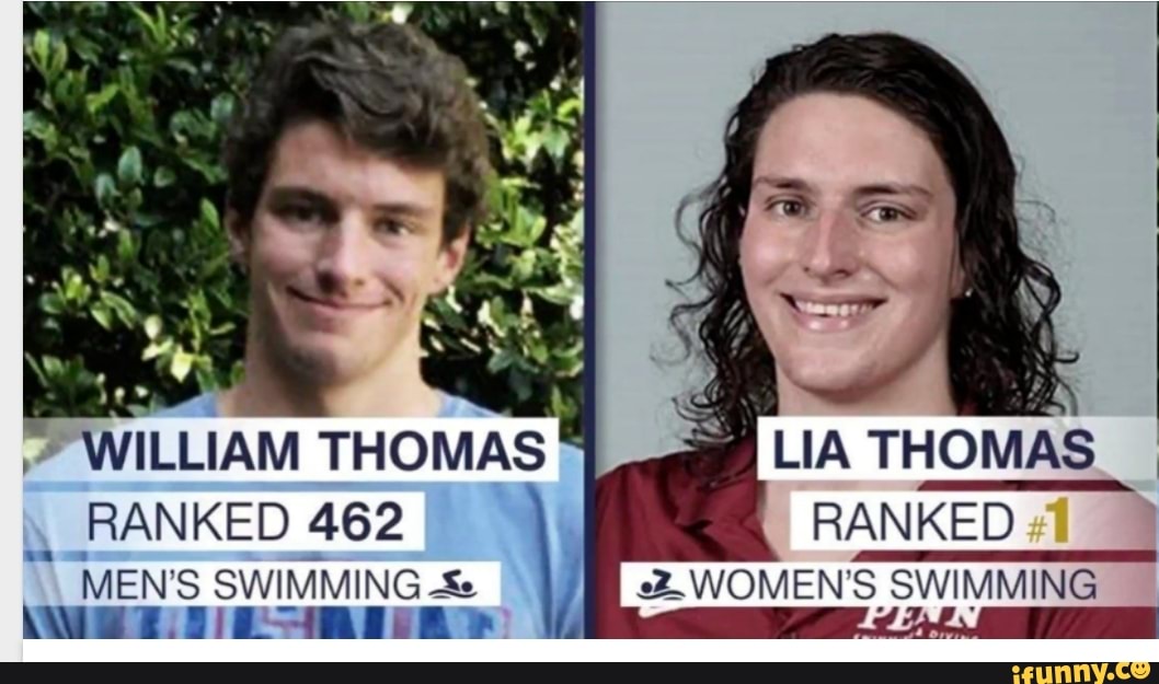 WILLIAM THOMAS LIA THOMAS RANKED TAM THOMAS: __RANKED 462 RANKED MEN'S ...